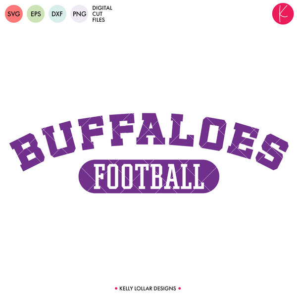 Buffaloes Football Bundle | SVG DXF EPS PNG Cut Files - Kelly Lollar ...