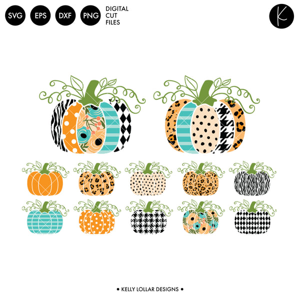 Mix n Match Pumpkin Pack | SVG DXF EPS PNG Cut Files - Kelly Lollar Designs