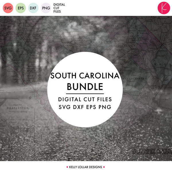 South Carolina State Bundle | SVG DXF EPS PNG Cut Files - Kelly Lollar ...