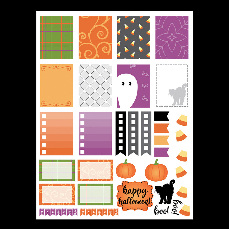 Monthly Freebie - October Print & Cut Planner Stickers | Kelly Lollar ...