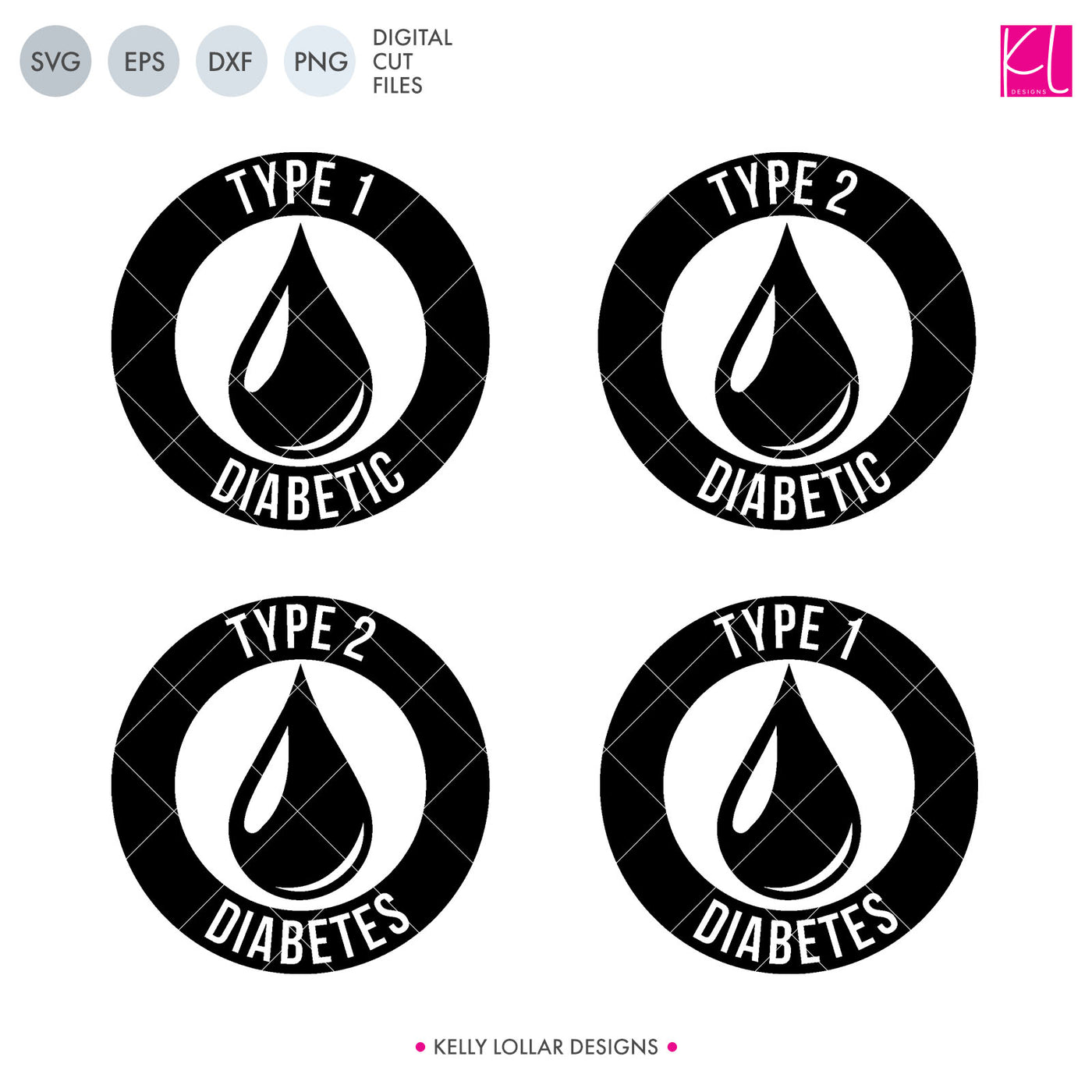 Free Diabetic Decal SVG Cut Files - Kelly Lollar Designs