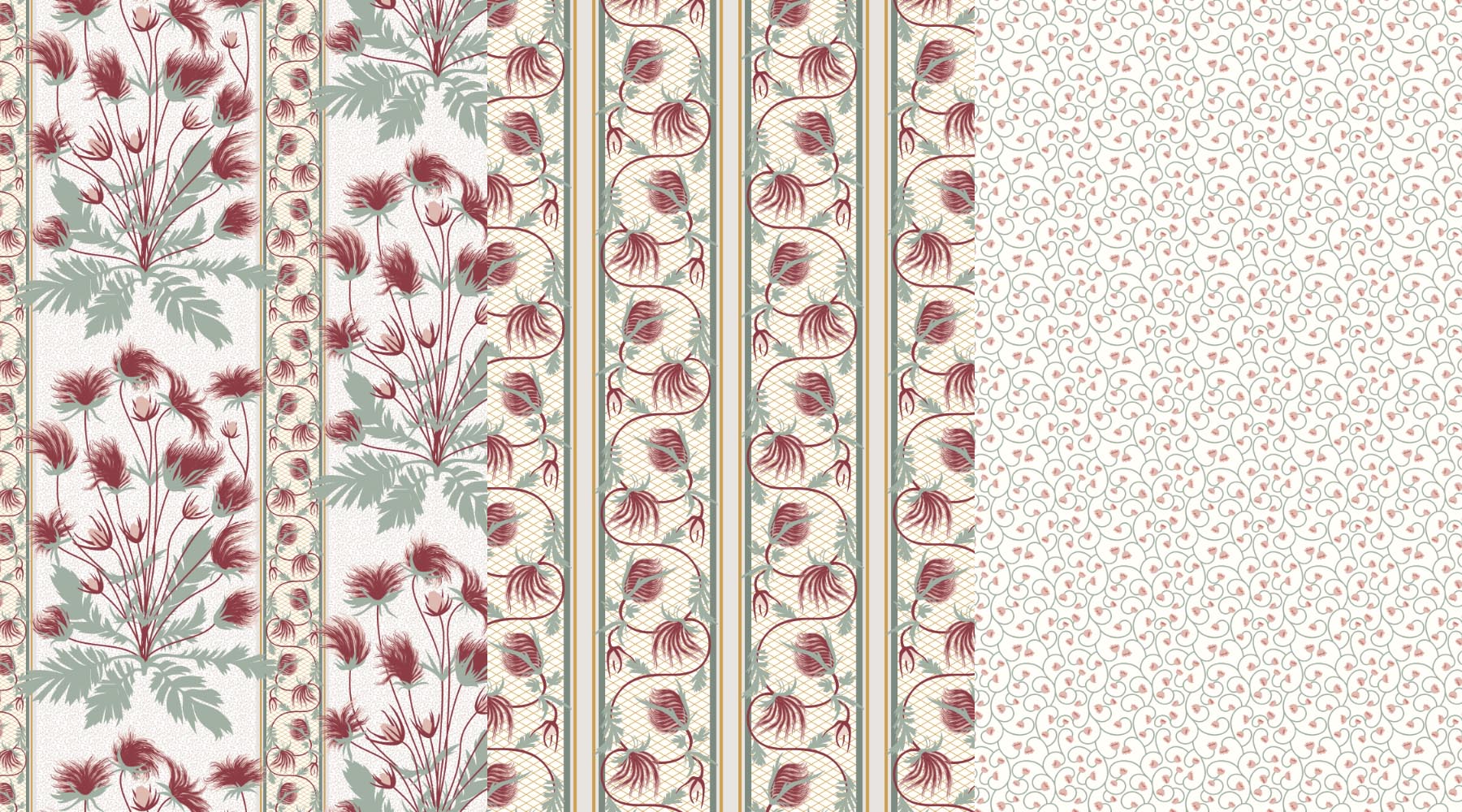 Prairie Smoke Flower Surface Pattern Collection - Kelly Lollar Designs