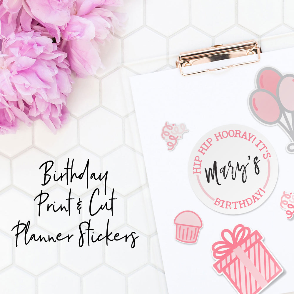 Free Birthday Planner Stickers - Kelly Lollar Designs