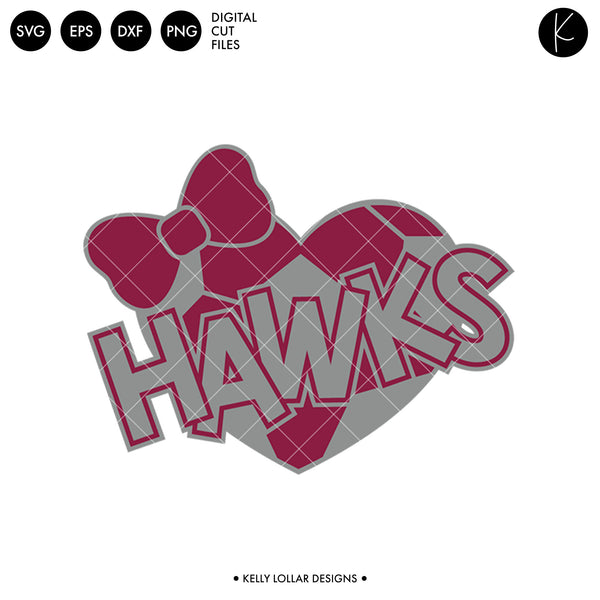 Hawks Soccer and Football Bundle | SVG DXF EPS PNG Cut Files - Kelly ...