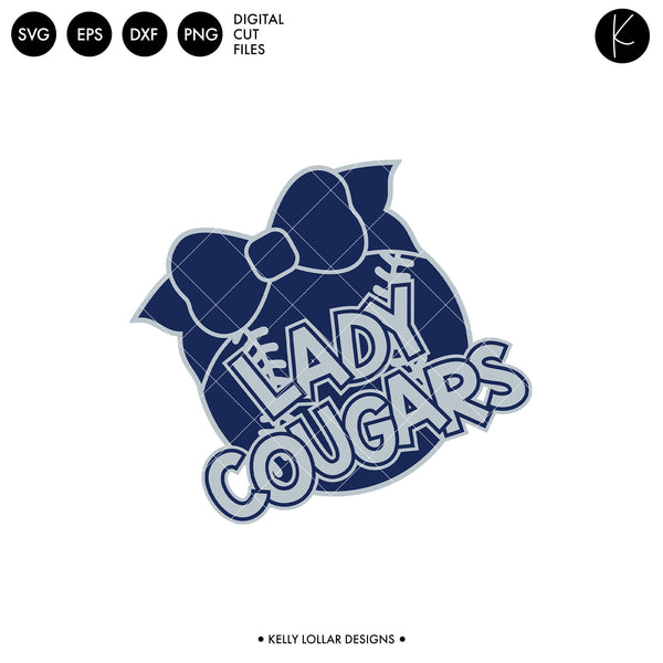 Lady Cougars Softball Bundle | SVG DXF EPS PNG Cut Files - Kelly Lollar ...