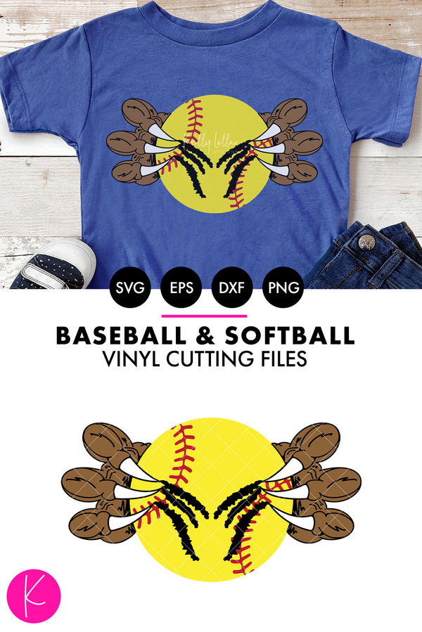 Baseball / Softball with Claws SVG File | Kelly Lollar Designs