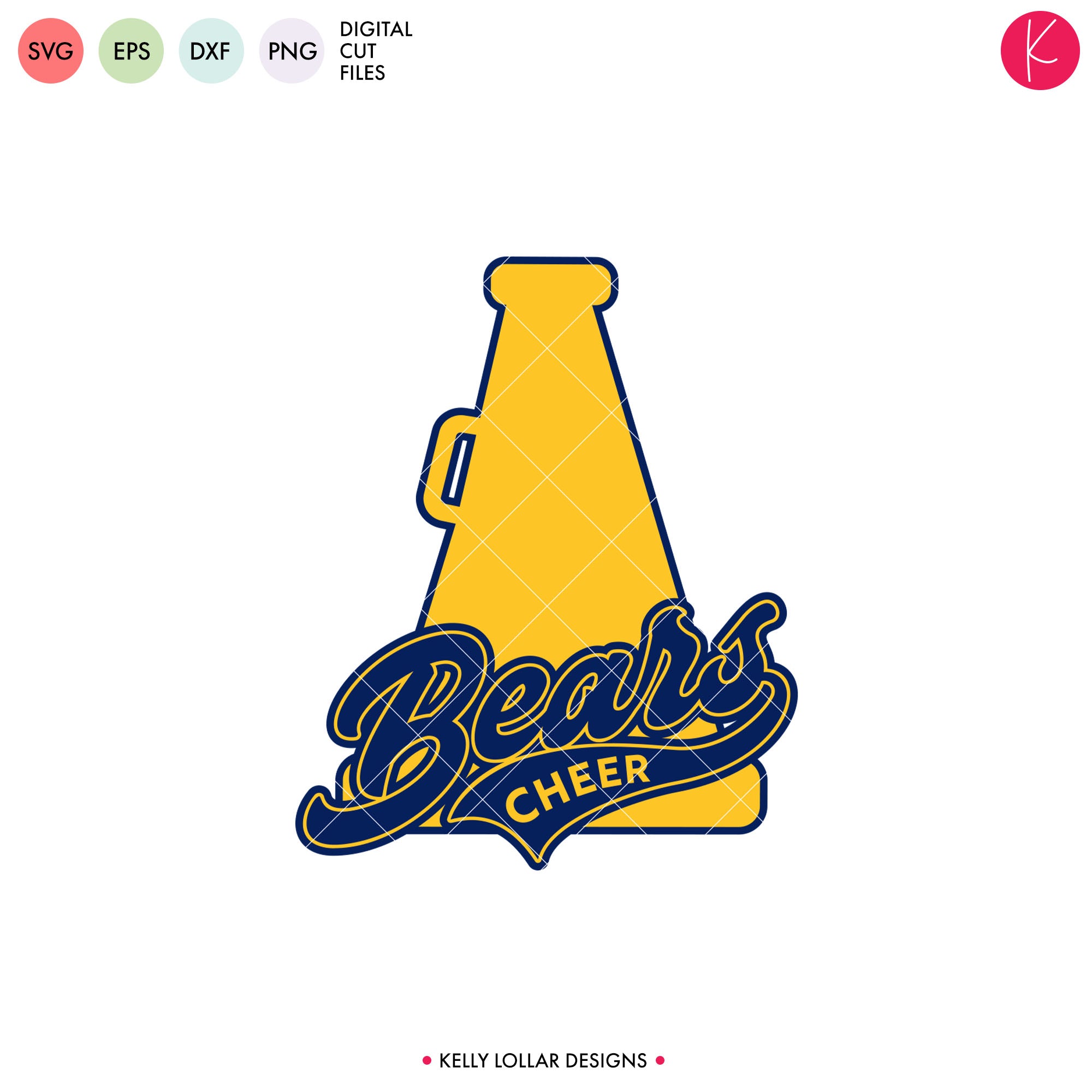 Bears Cheer Bundle | SVG DXF EPS PNG Cut Files - Kelly Lollar Designs