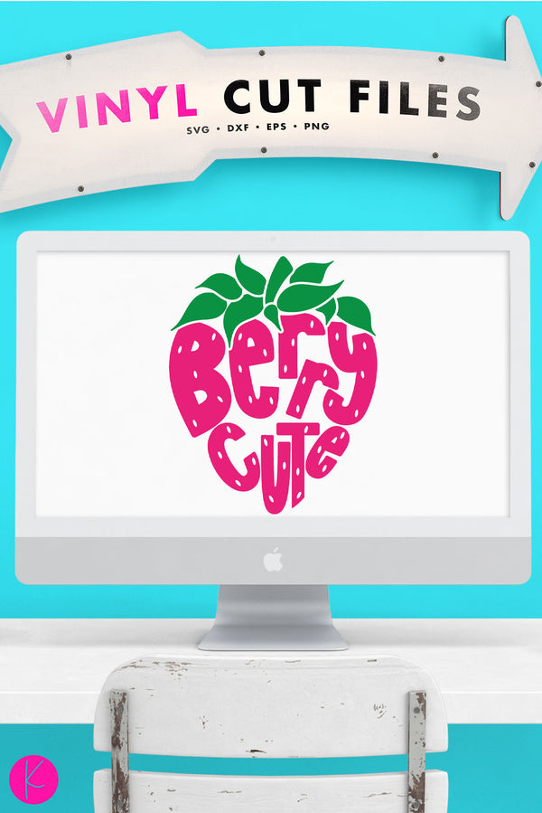Berry Cute Summer Strawberry SVG File | Kelly Lollar Designs