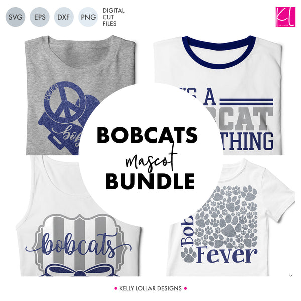 Bobcats Mascot Bundle | SVG DXF EPS PNG Cut Files - Kelly Lollar Designs