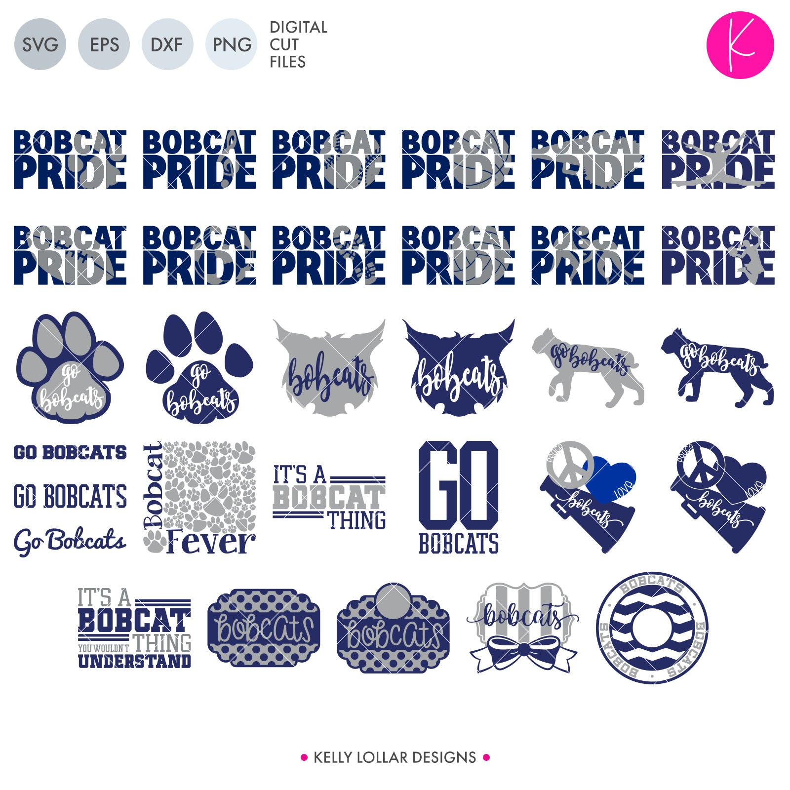Bobcats Everything Spirit Bundle | SVG DXF EPS PNG Cut Files - Kelly ...