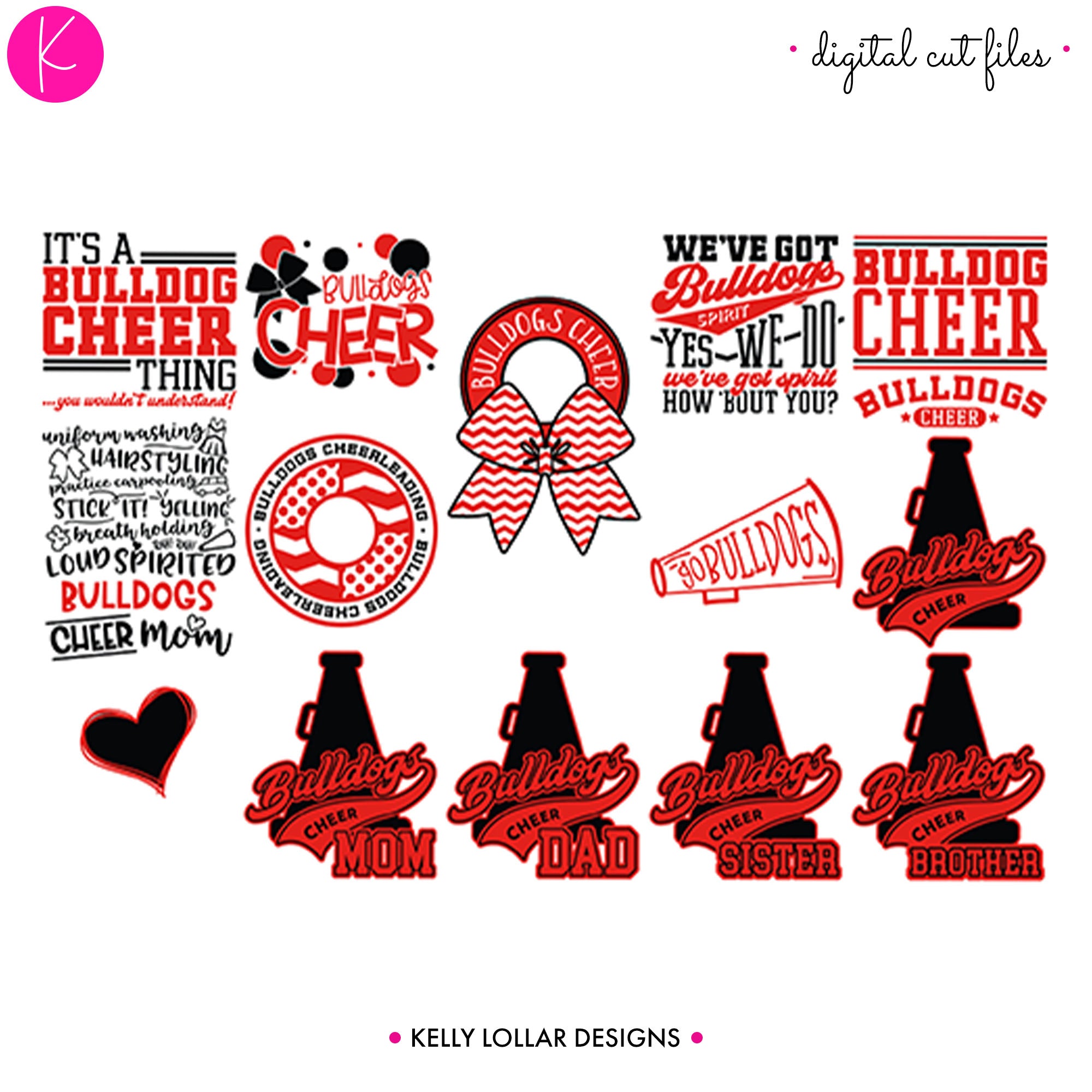 Bulldogs Everything Spirit Bundle | SVG DXF EPS PNG Cut Files - Kelly ...