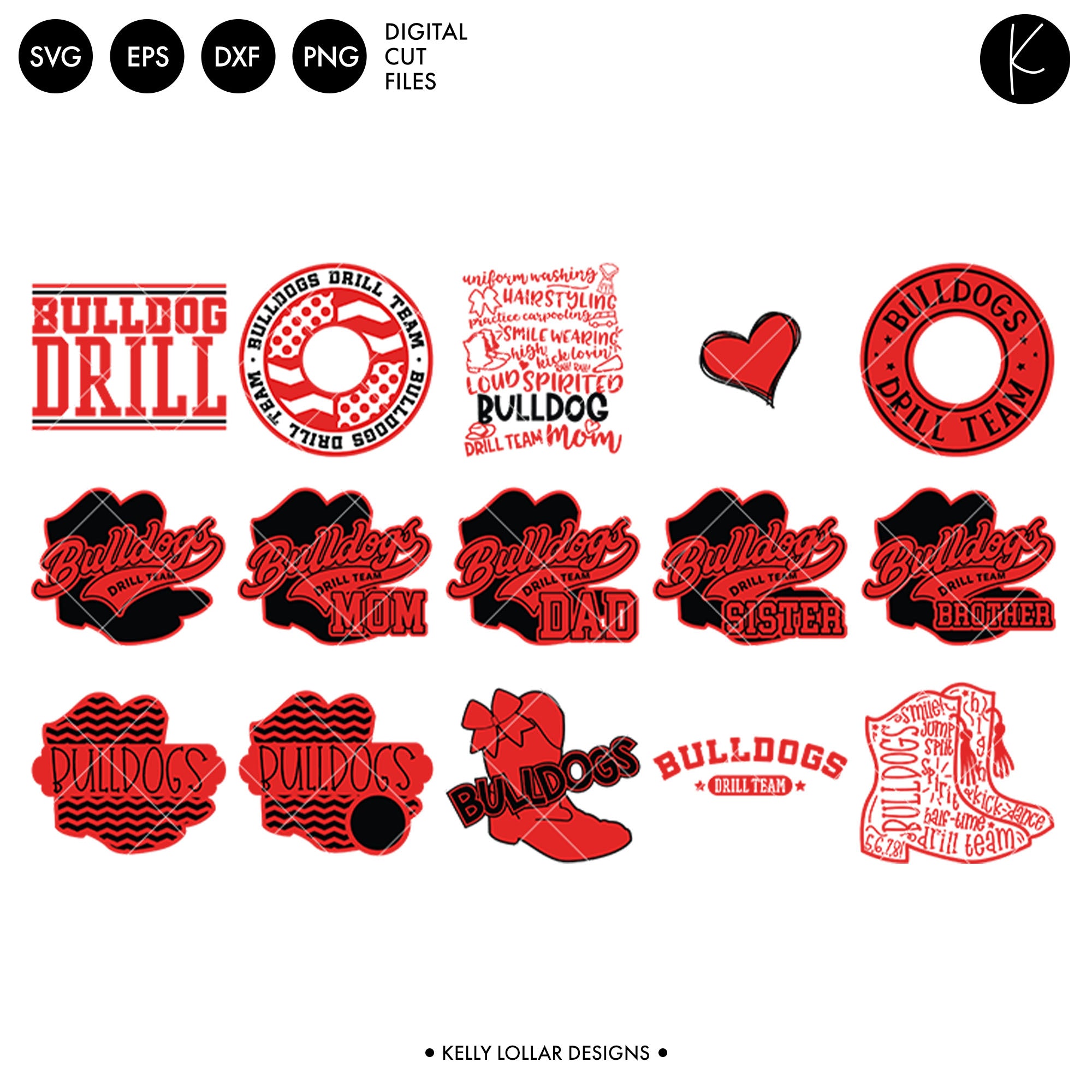 Bulldogs Everything Spirit Bundle | SVG DXF EPS PNG Cut Files - Kelly ...