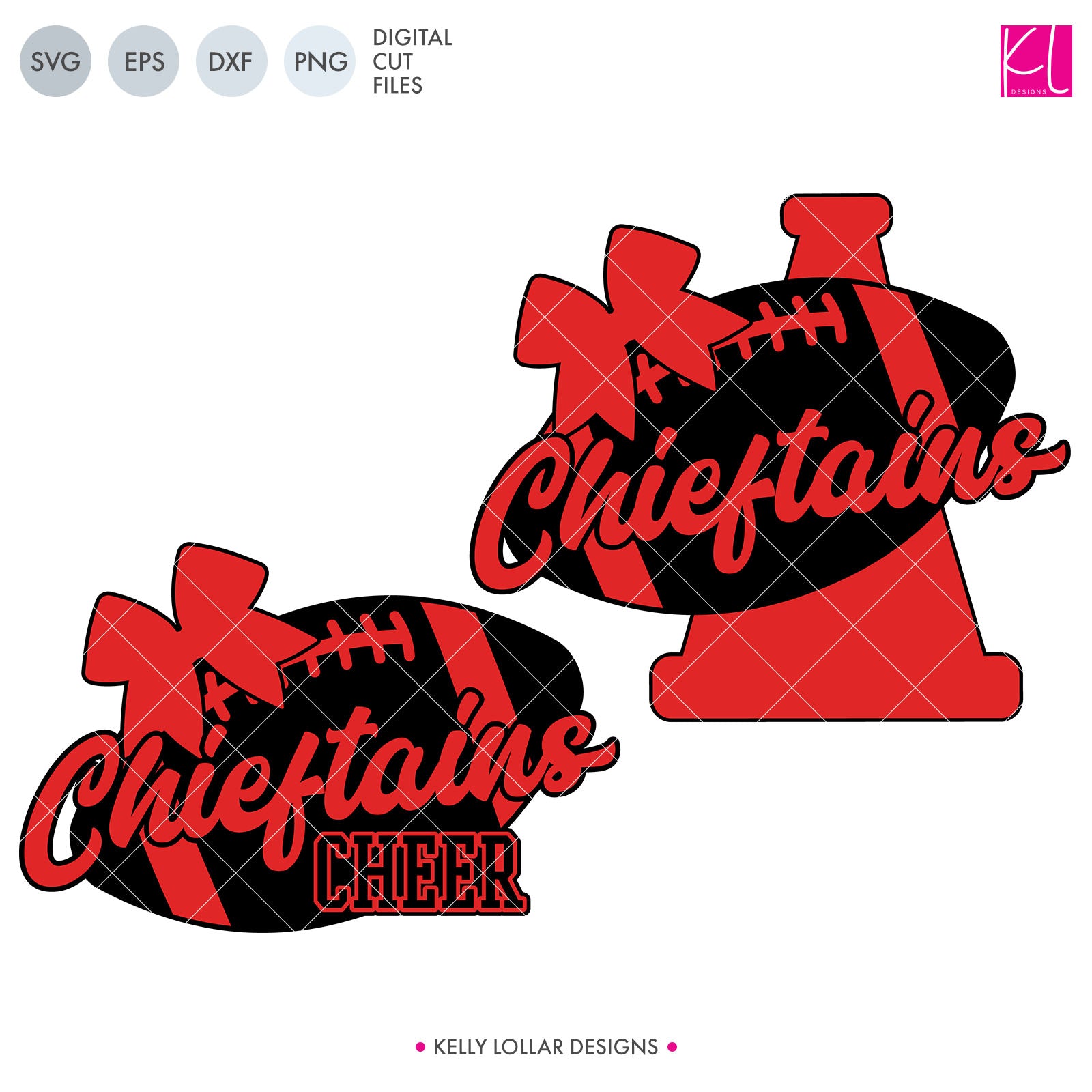 Chieftains Football Bundle | SVG DXF EPS PNG Cut Files - Kelly Lollar ...