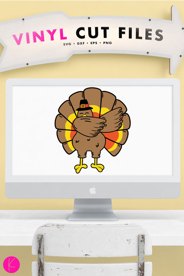 Dabbing Turkey SVG File | Kelly Lollar Designs