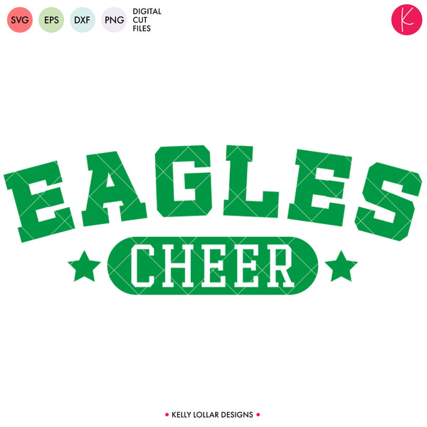 Eagles Cheer Bundle | SVG DXF EPS PNG Cut Files - Kelly Lollar Designs