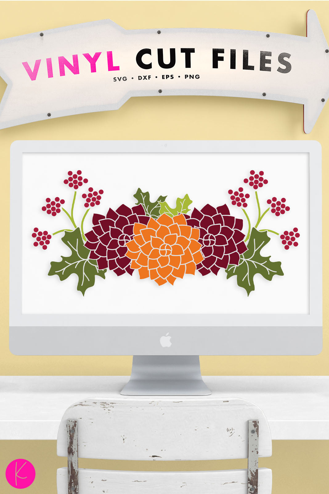Fall Flowers SVG File | Kelly Lollar Designs
