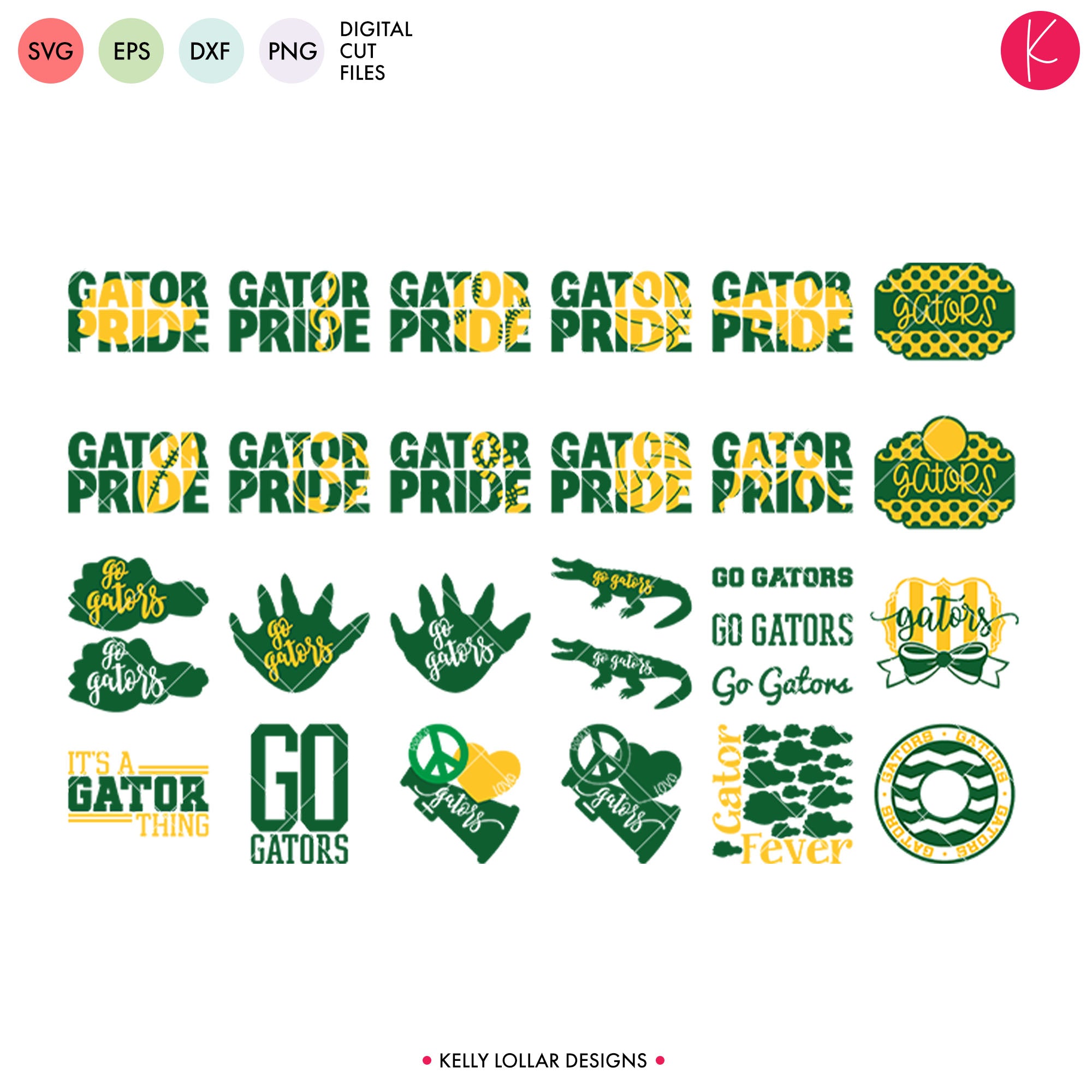 Gators Everything Spirit Bundle | SVG DXF EPS PNG Cut Files - Kelly ...