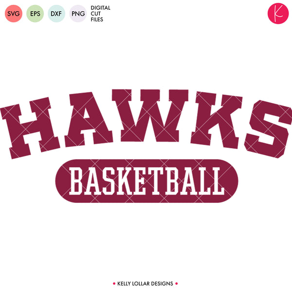Hawks Basketball Bundle | SVG DXF EPS PNG Cut Files - Kelly Lollar Designs
