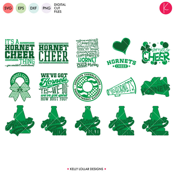 Hornets Cheer Bundle | SVG DXF EPS PNG Cut Files - Kelly Lollar Designs