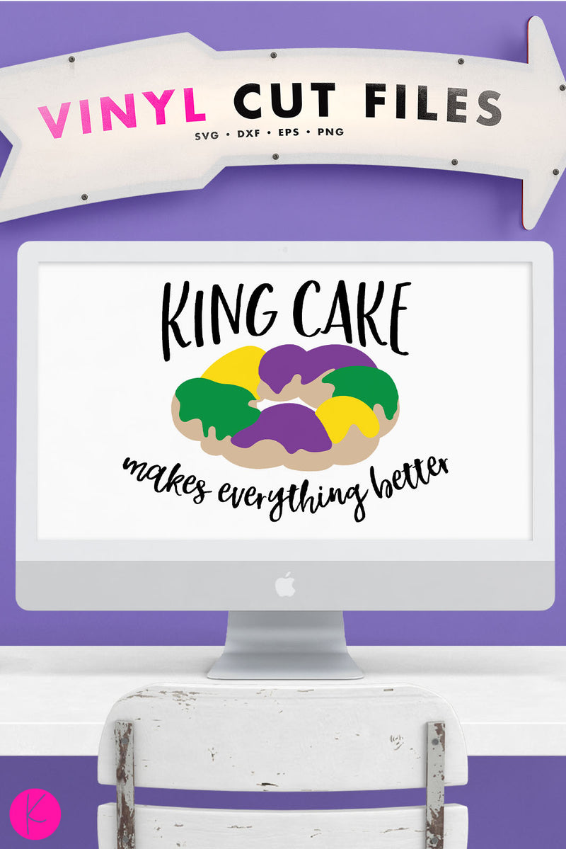 King Cake SVG File | Kelly Lollar Designs