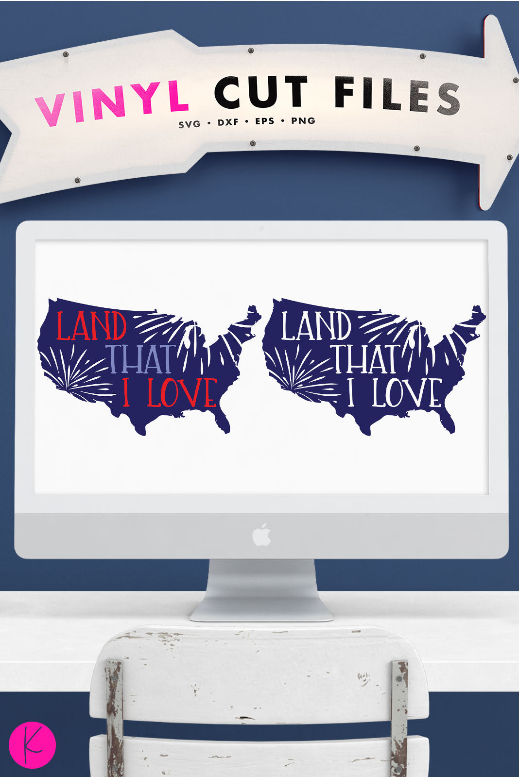 Land That I Love United States SVG Cut File | Kelly Lollar Designs