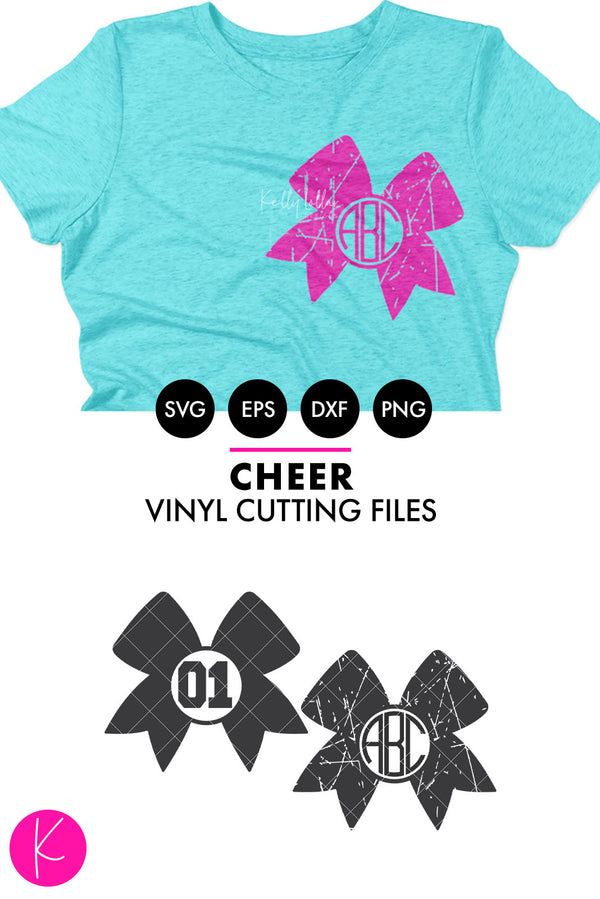 Cheer Bow Monogram SVG Files | Kelly Lollar Designs