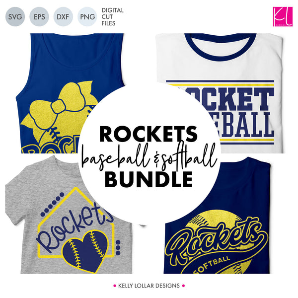 Rockets Baseball & Softball Bundle | SVG DXF EPS PNG Cut Files - Kelly ...