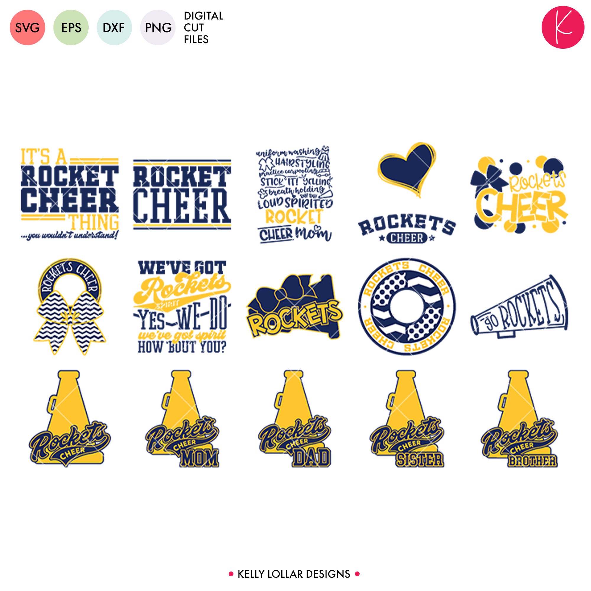 Rockets Everything Spirit Bundle | SVG DXF EPS PNG Cut Files - Kelly ...