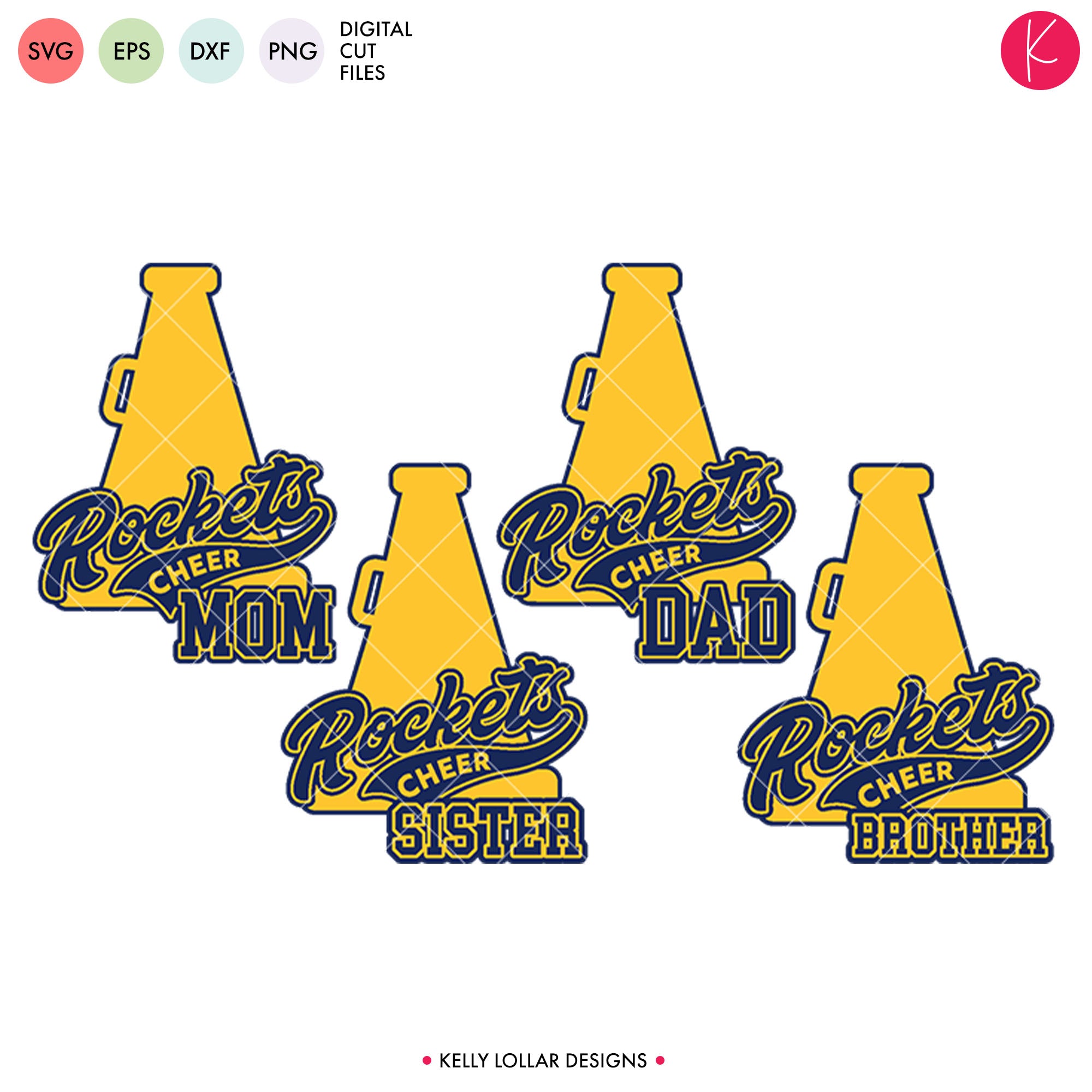 Rockets Cheer Bundle | SVG DXF EPS PNG Cut Files - Kelly Lollar Designs