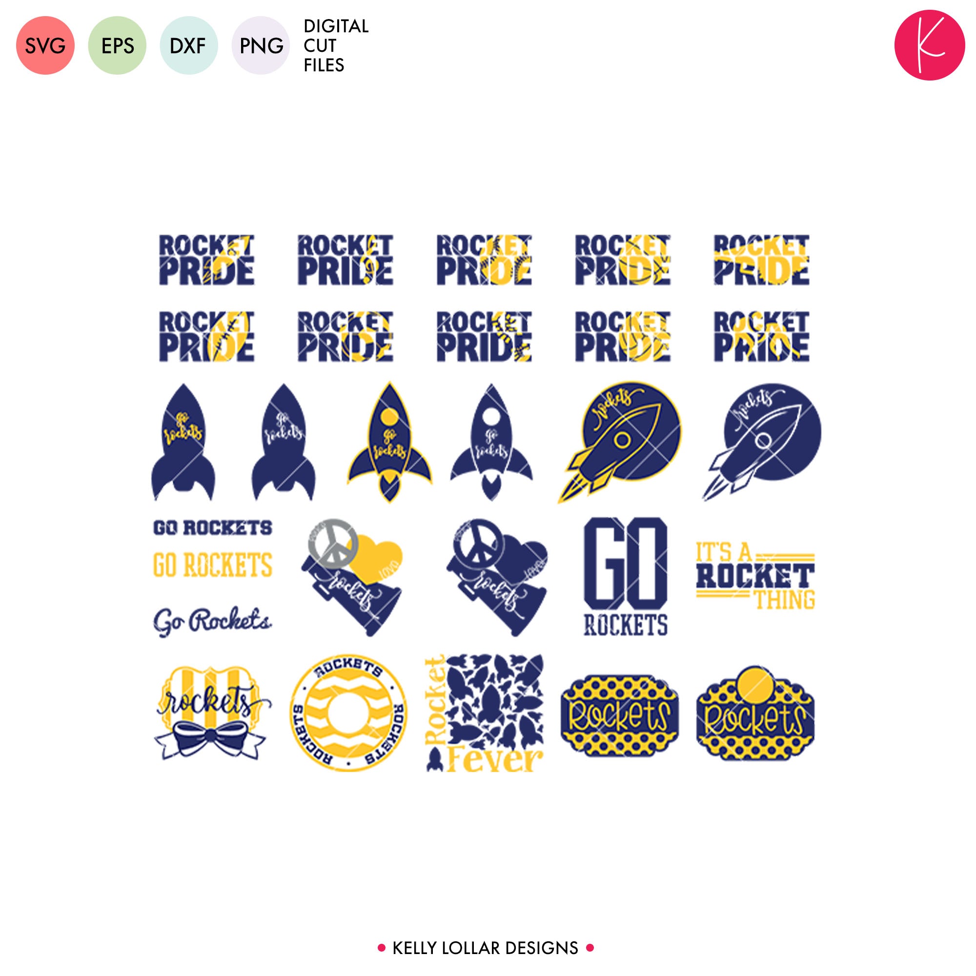 Rockets Everything Spirit Bundle | SVG DXF EPS PNG Cut Files - Kelly ...