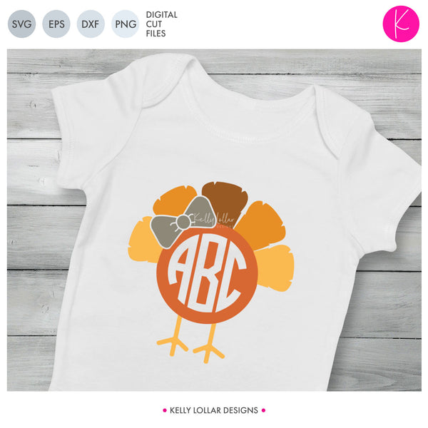 Turkey Monogram SVG File | Kelly Lollar Designs