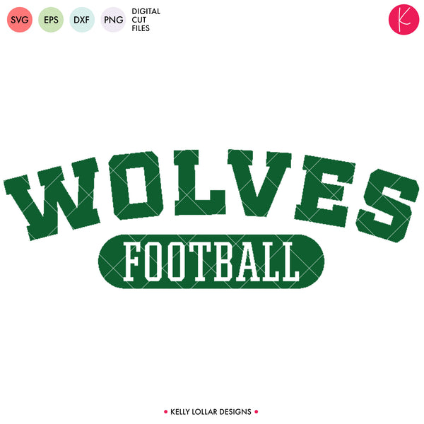 Wolves Football Bundle | SVG DXF EPS PNG Cut Files - Kelly Lollar Designs