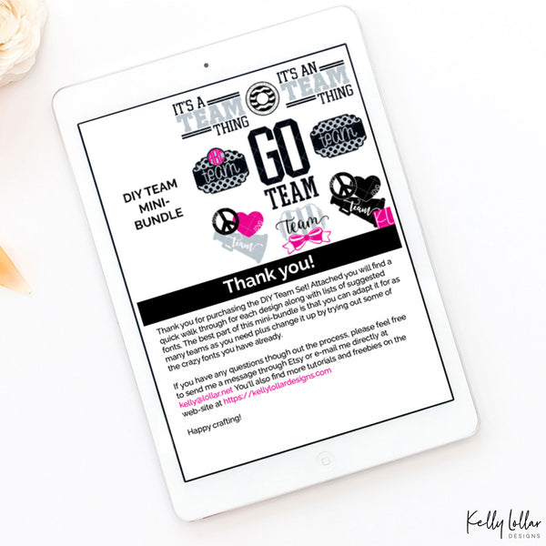 Customizable Team SVG Bundle | Kelly Lollar Designs